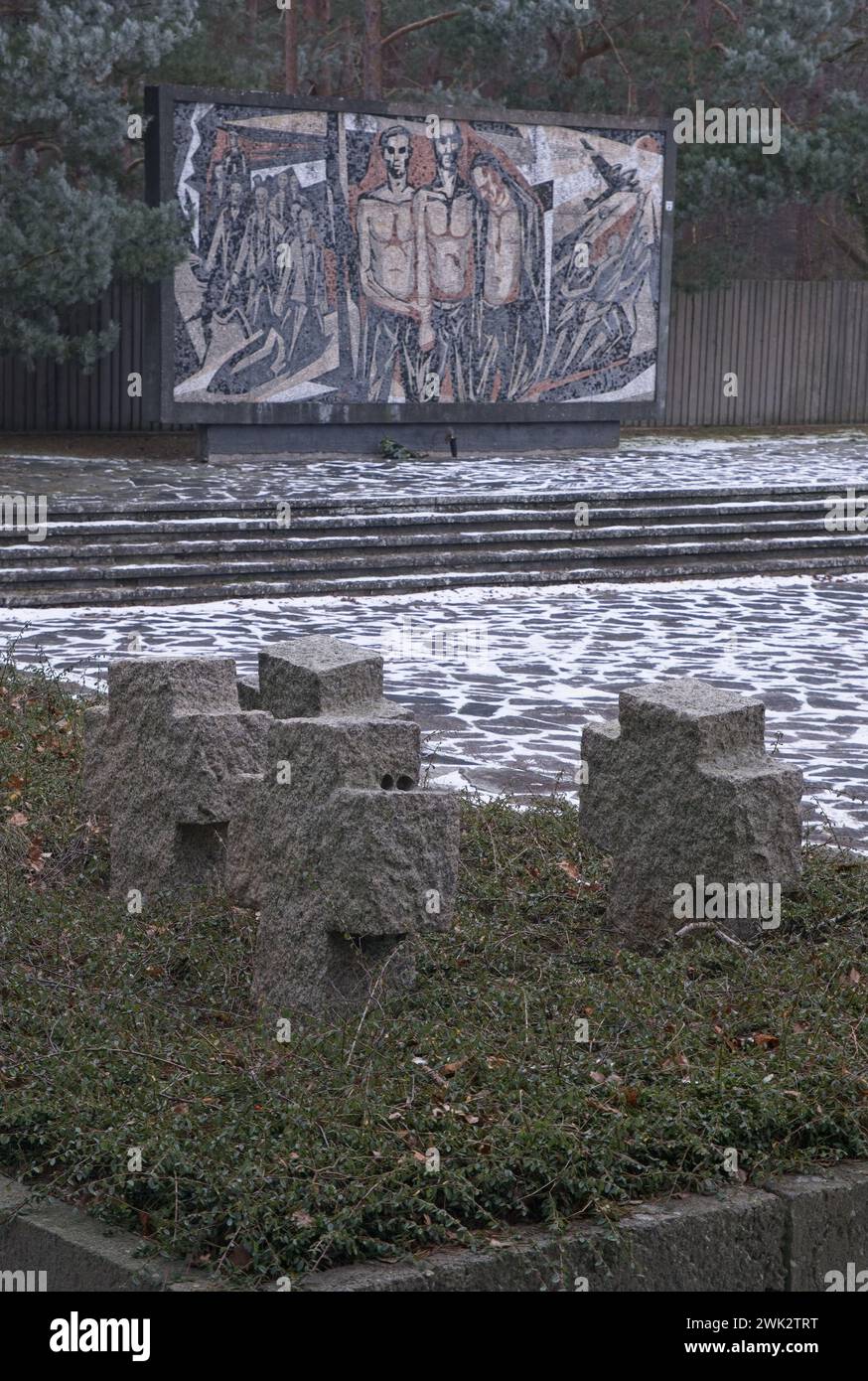 Karlshagen, Germany - Jan 10, 2024: This war cemetery contains the ...