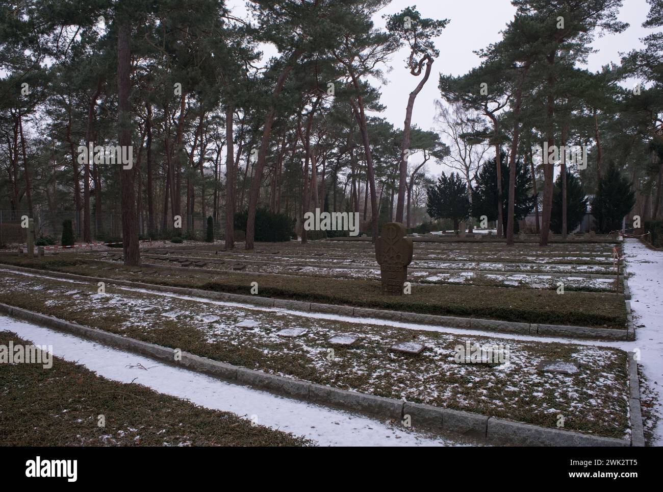Karlshagen, Germany - Jan 10, 2024: This war cemetery contains the ...