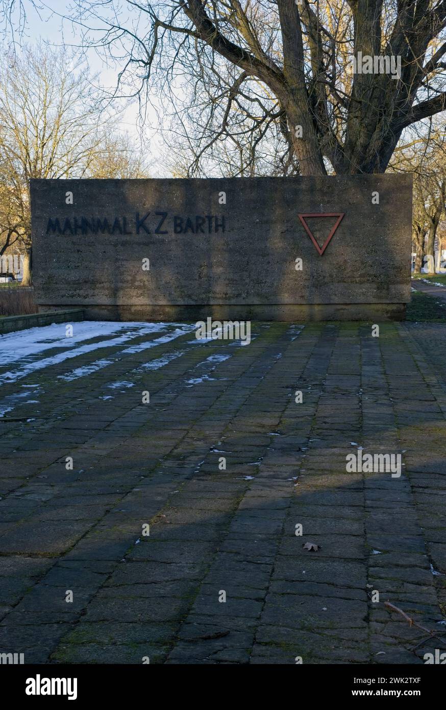Barth, Germany - Jan 11, 2024: Concentration camp Barth was a sub-camp ...