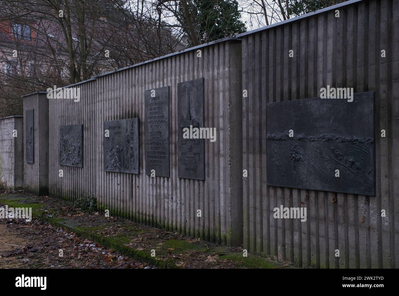 Bad Freienwalde, Germany - Jan 13, 2024: This war cemetery contains the ...