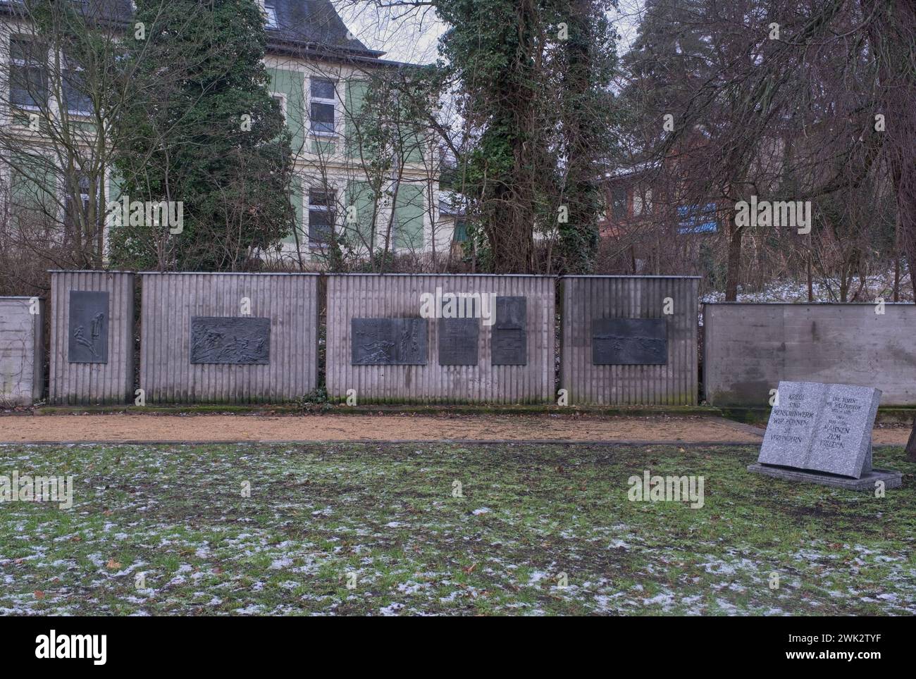 Bad Freienwalde, Germany - Jan 13, 2024: This war cemetery contains the ...