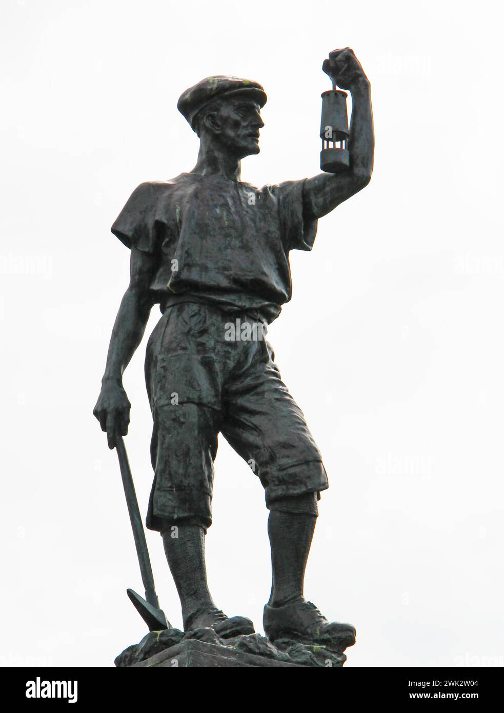 A Statue of a Classic Underground Coal Mine Worker Stock Photo - Alamy