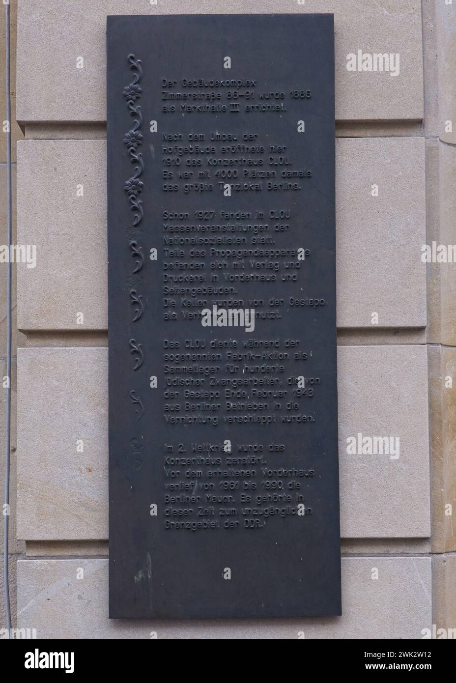 Berlin, Germany - Jan 14, 2024: Adolf Hitler appeared in this building ...