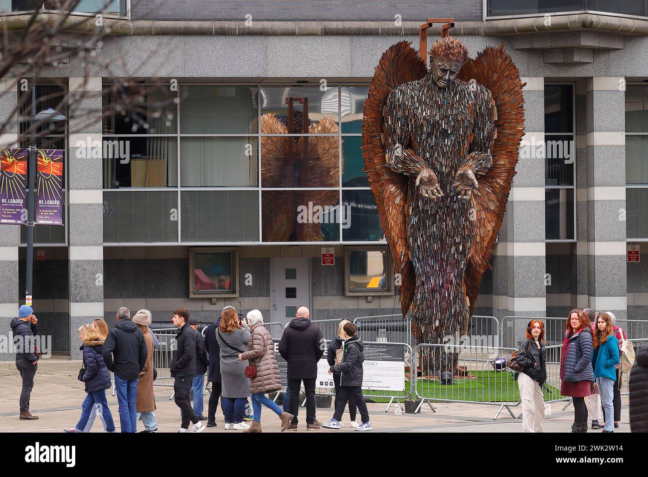 The Knife Angel residing outside the Royal Armouries at Leeds Dock in ...