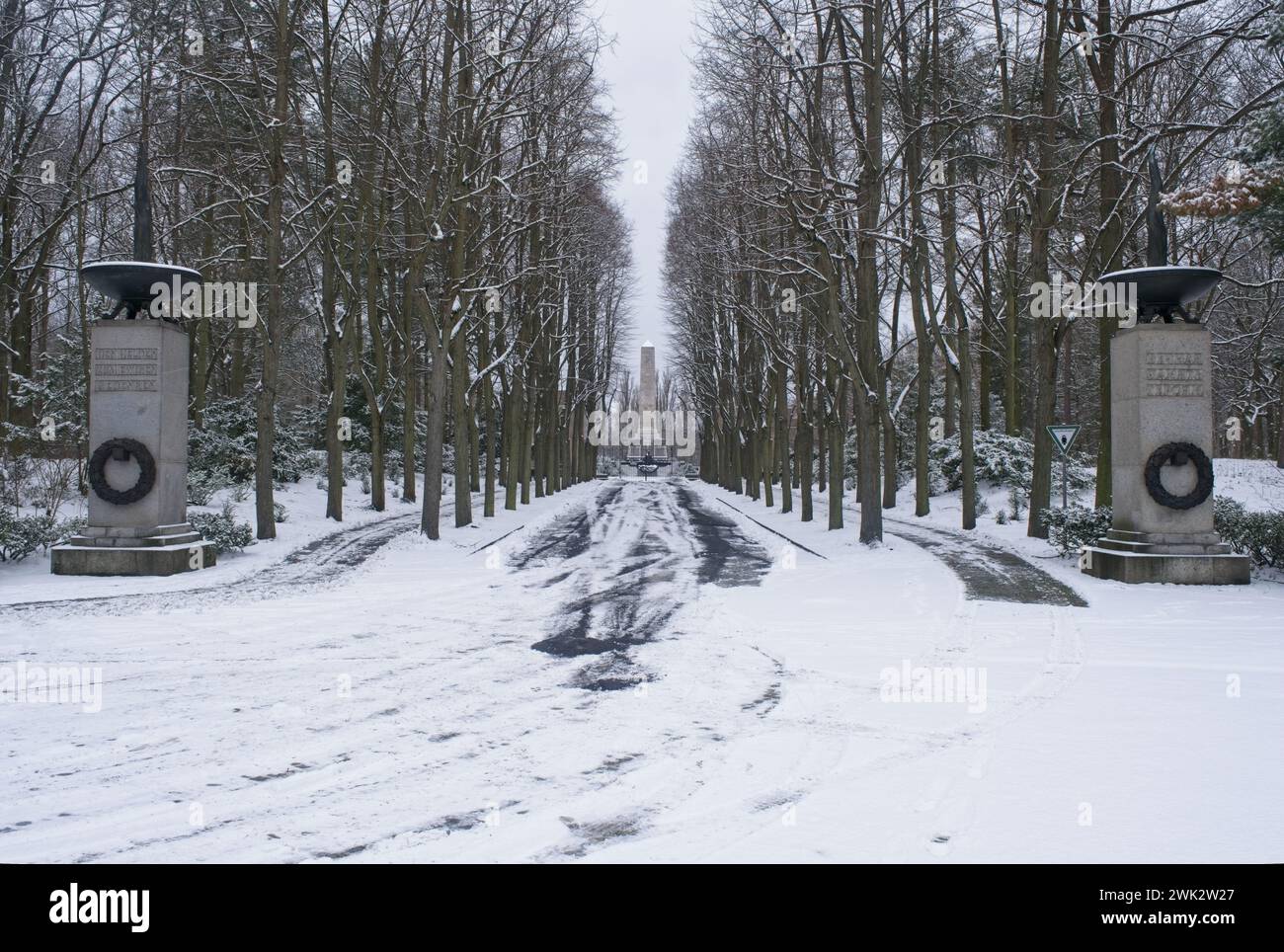 Berlin, Germany - Jan 15, 2024: Soviet War Memorial (Schonholzer Heide ...