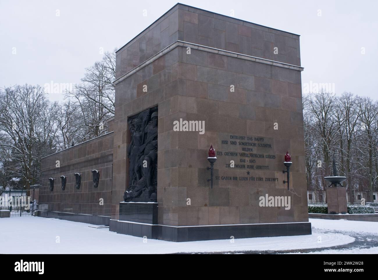 Berlin, Germany - Jan 15, 2024: Soviet War Memorial (Schonholzer Heide ...