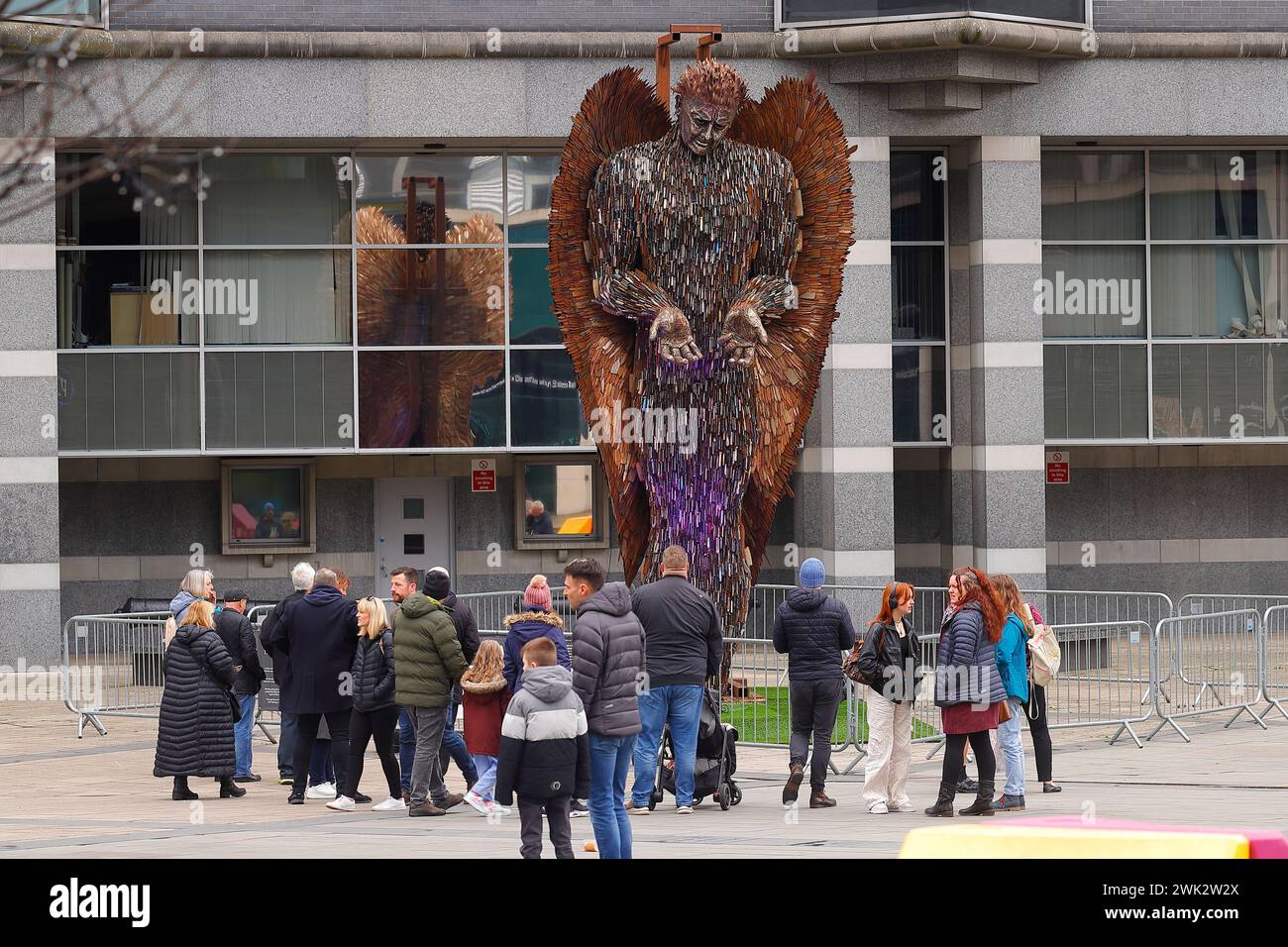 The Knife Angel residing outside the Royal Armouries at Leeds Dock in ...