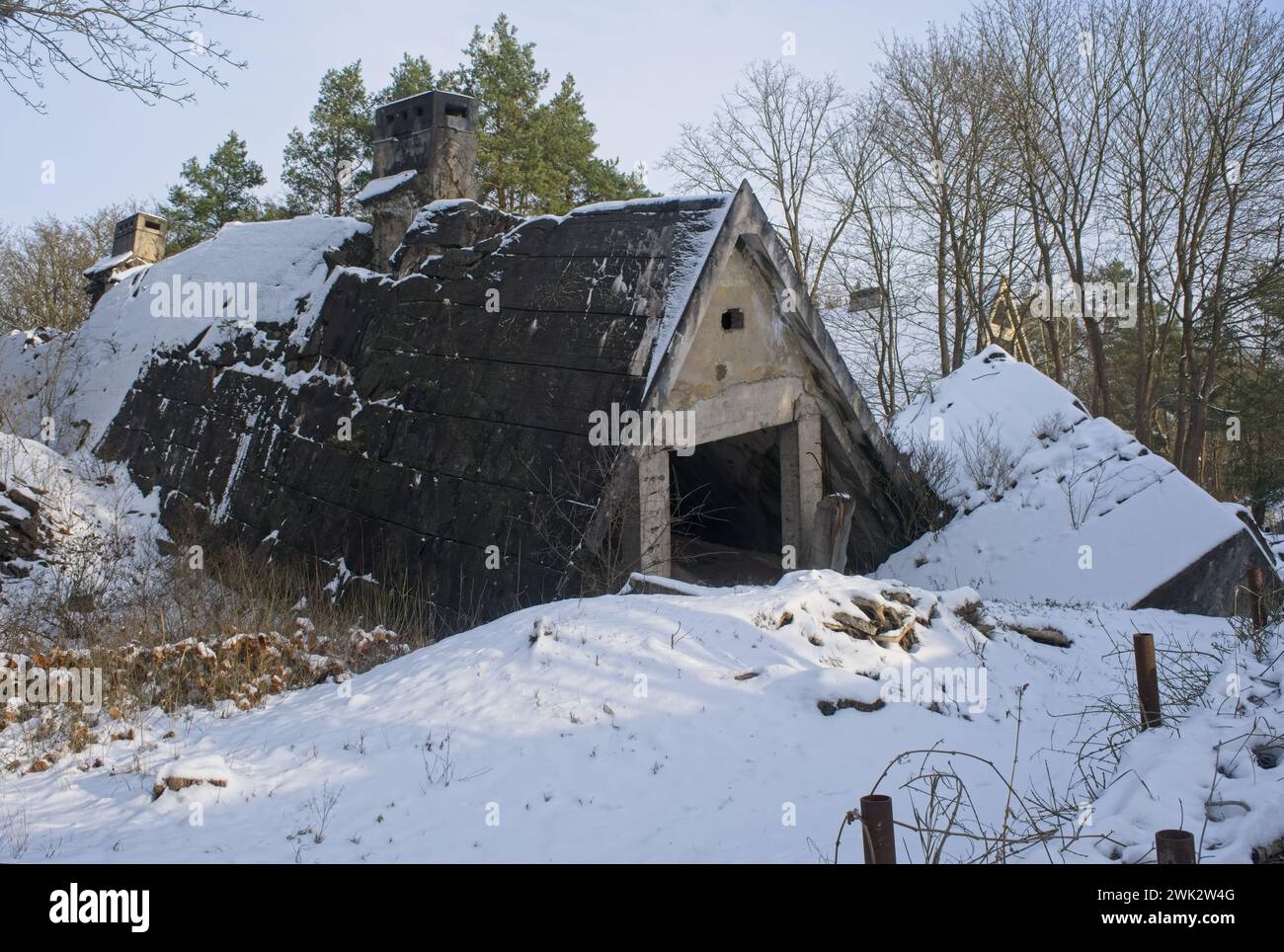 Zossen, Germany - Jan 20, 2024: Bunker Zeppelin and Maybach in Wunsdorf ...