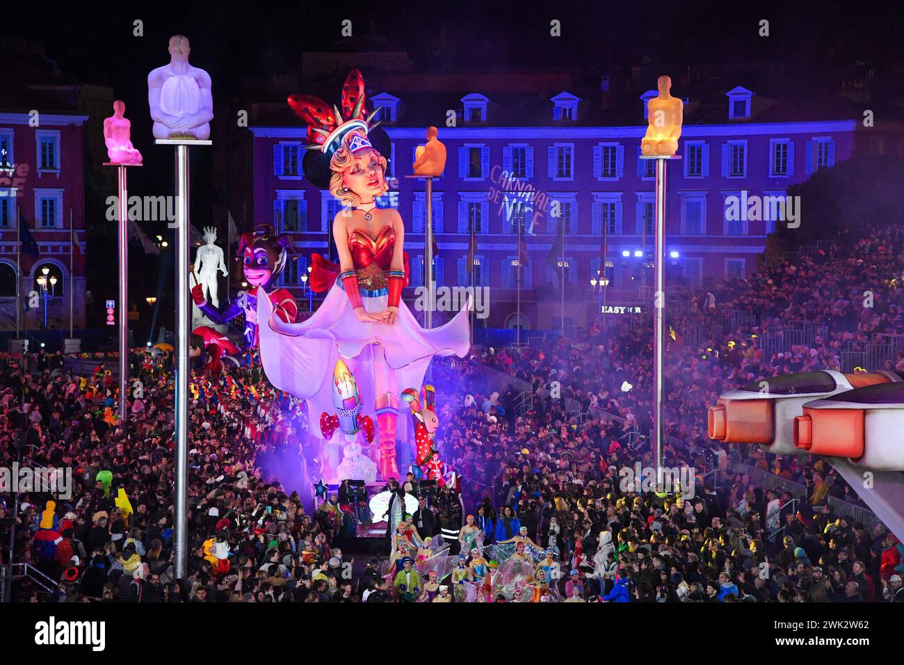 Nice Carnival 2024 first night show, in Nice, France, on February 17 ...