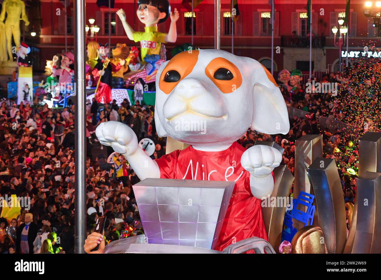 Nice Carnival 2024 first night show, in Nice, France, on February 17 ...
