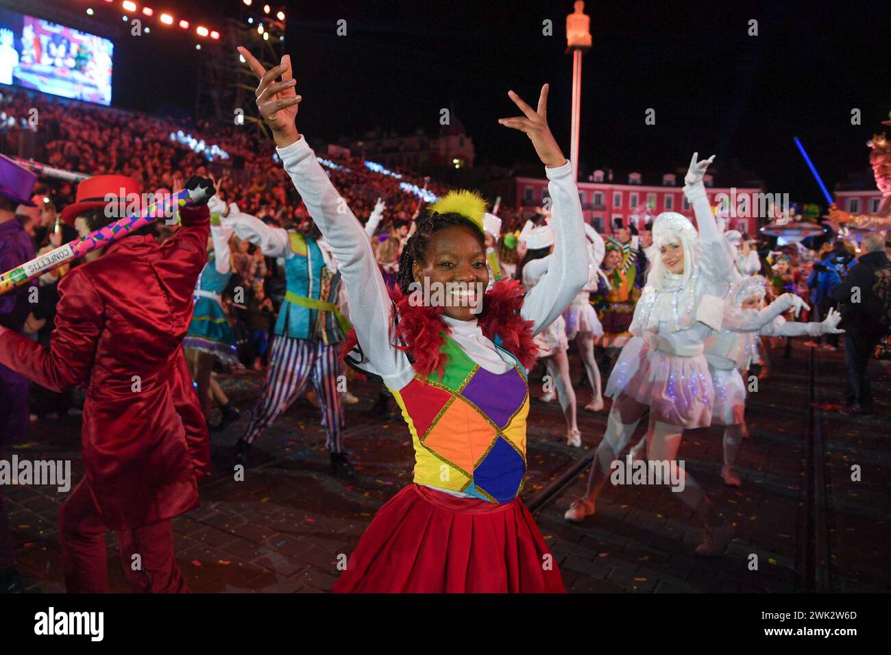 Nice Carnival 2024 first night show, in Nice, France, on February 17 ...