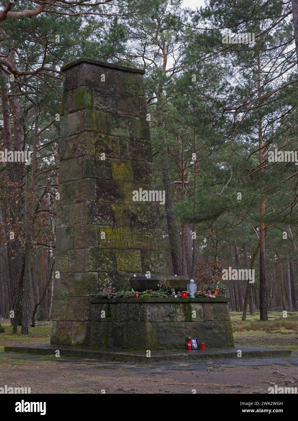 Halbe, Germany - Jan 24, 2024: This war cemetery contains the graves of ...