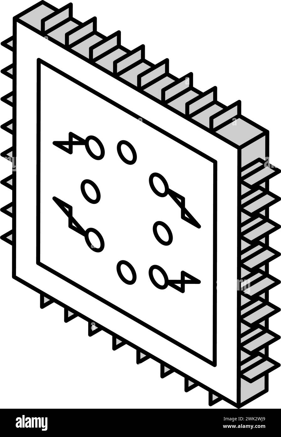 micro chip isometric icon vector illustration Stock Vector Image & Art ...