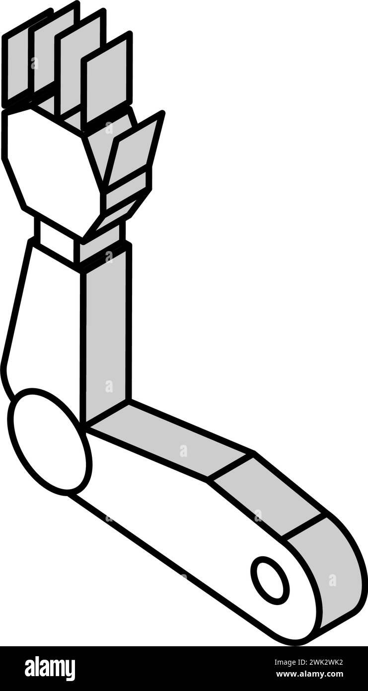 robotic arm isometric icon vector illustration Stock Vector Image & Art - Alamy