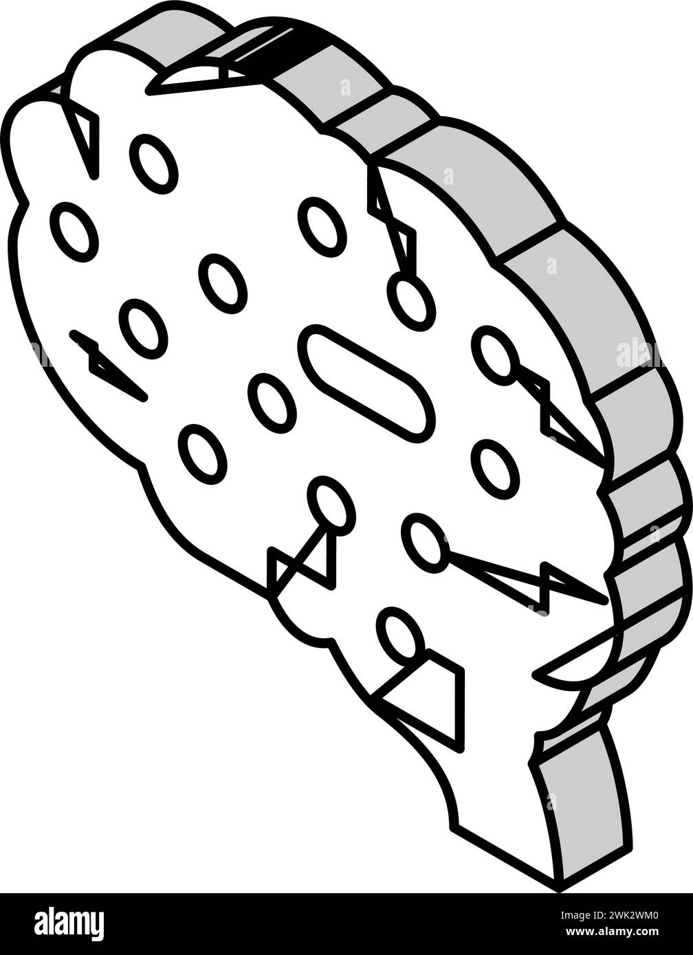 artificial intelligence brain isometric icon vector illustration Stock ...