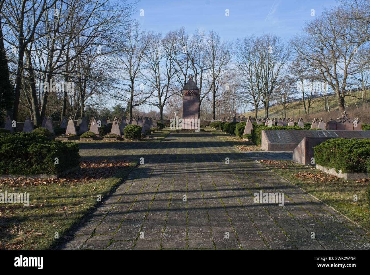 Elsterwerda, Germany - Jan 29, 2024: This Red Army war cemetery ...