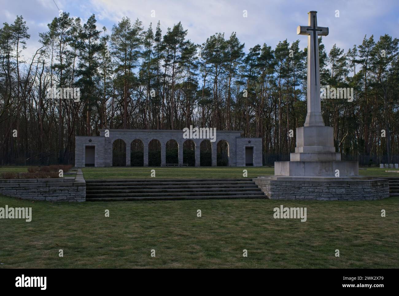 Berlin, Germany - Feb 1, 2024: This Commonwealth war cemetery in Berlin ...