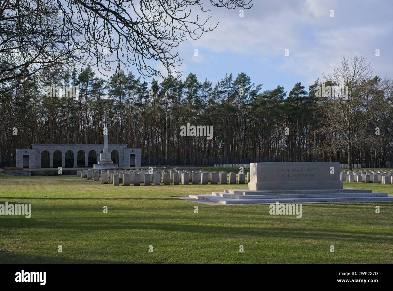 Berlin, Germany - Feb 1, 2024: This Commonwealth war cemetery in Berlin ...
