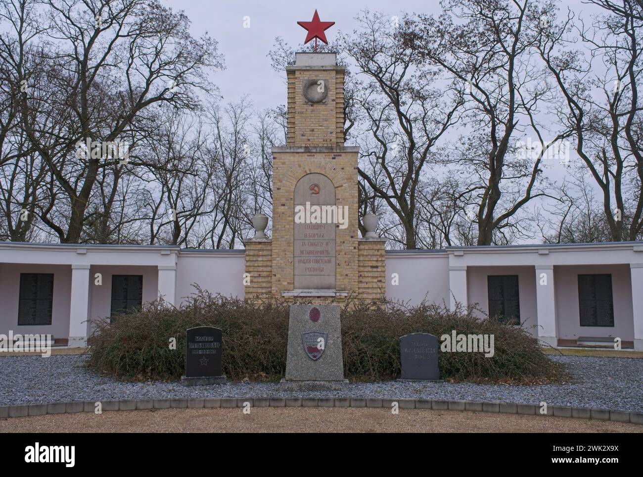 Lebus, Germany - Feb 3, 2024: This Red Army war cemetery contains the ...