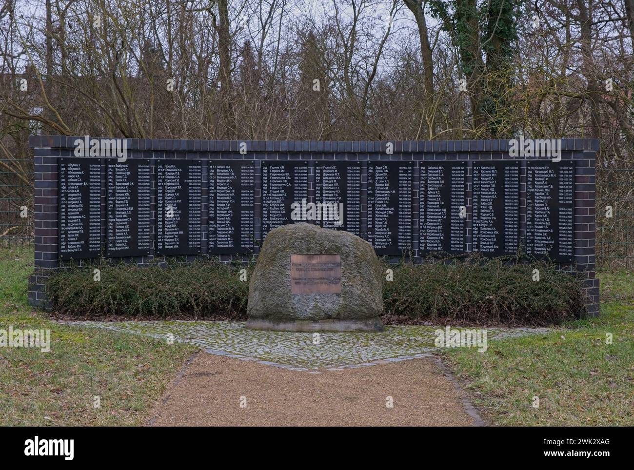 Lebus, Germany - Feb 3, 2024: This Red Army war cemetery contains the ...