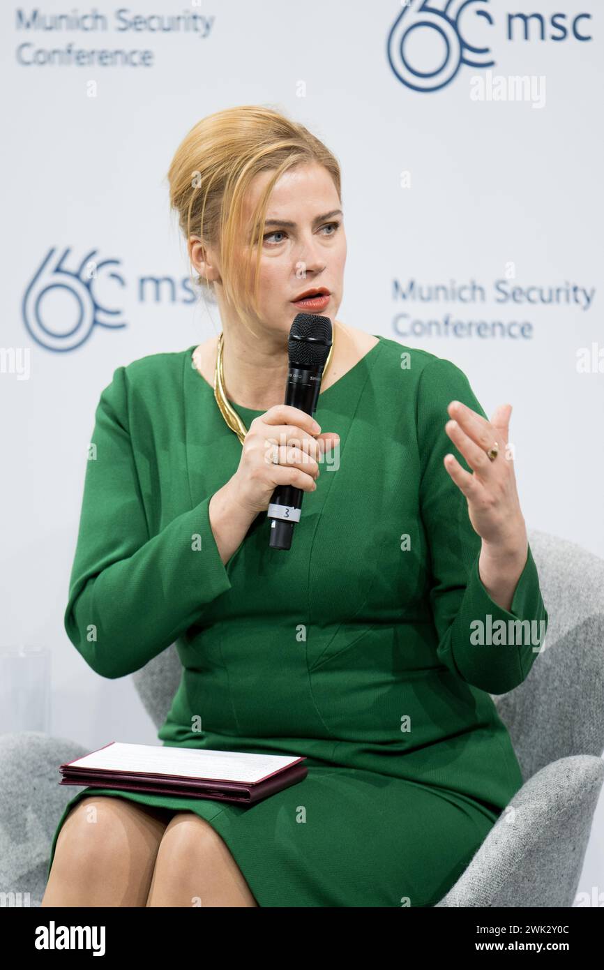 Munich, Germany. 18th Feb, 2024. Evika Silina, Prime Minister of Latvia, photographed on the ...