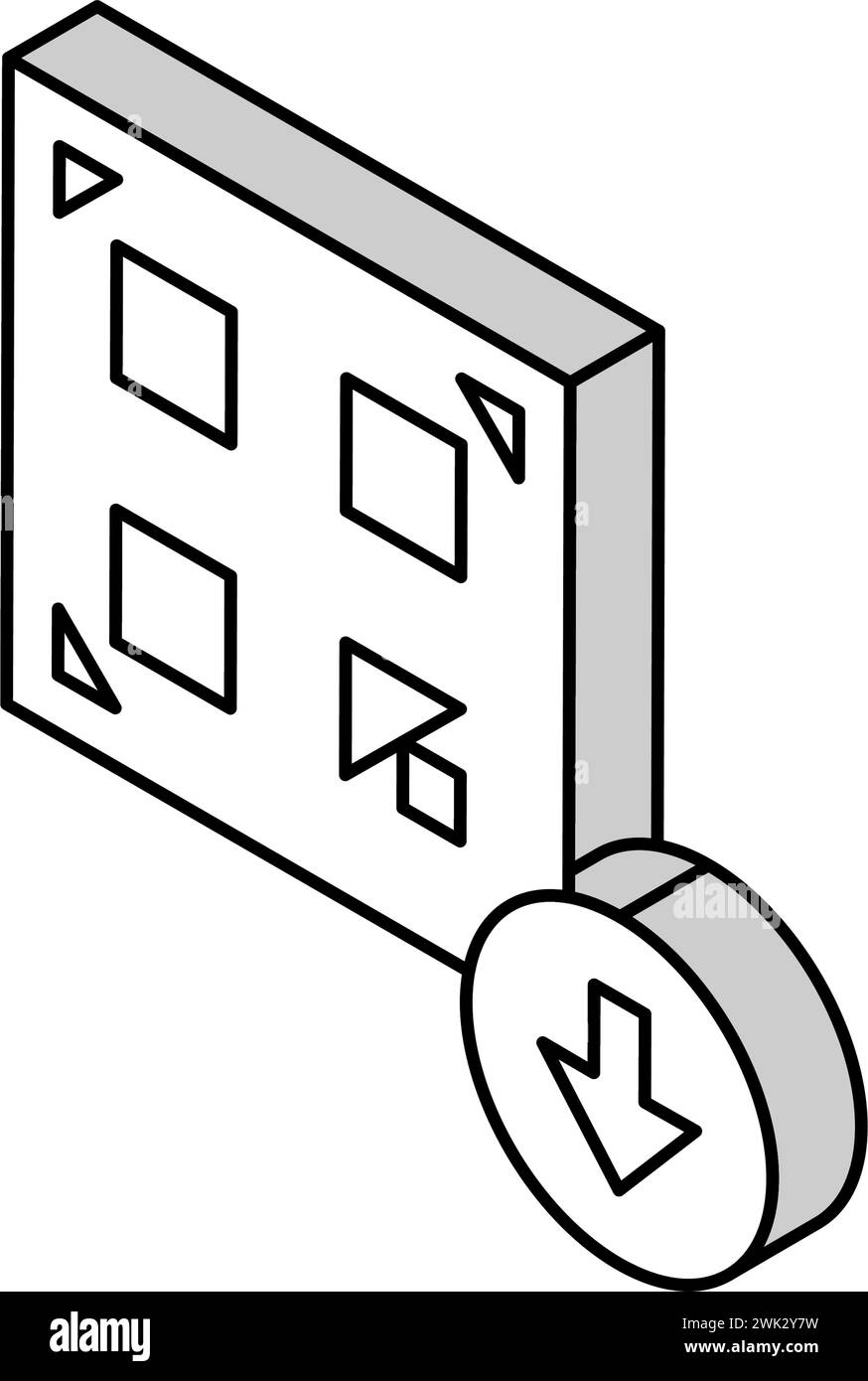 Code download icon line Black and White Stock Photos & Images - Alamy