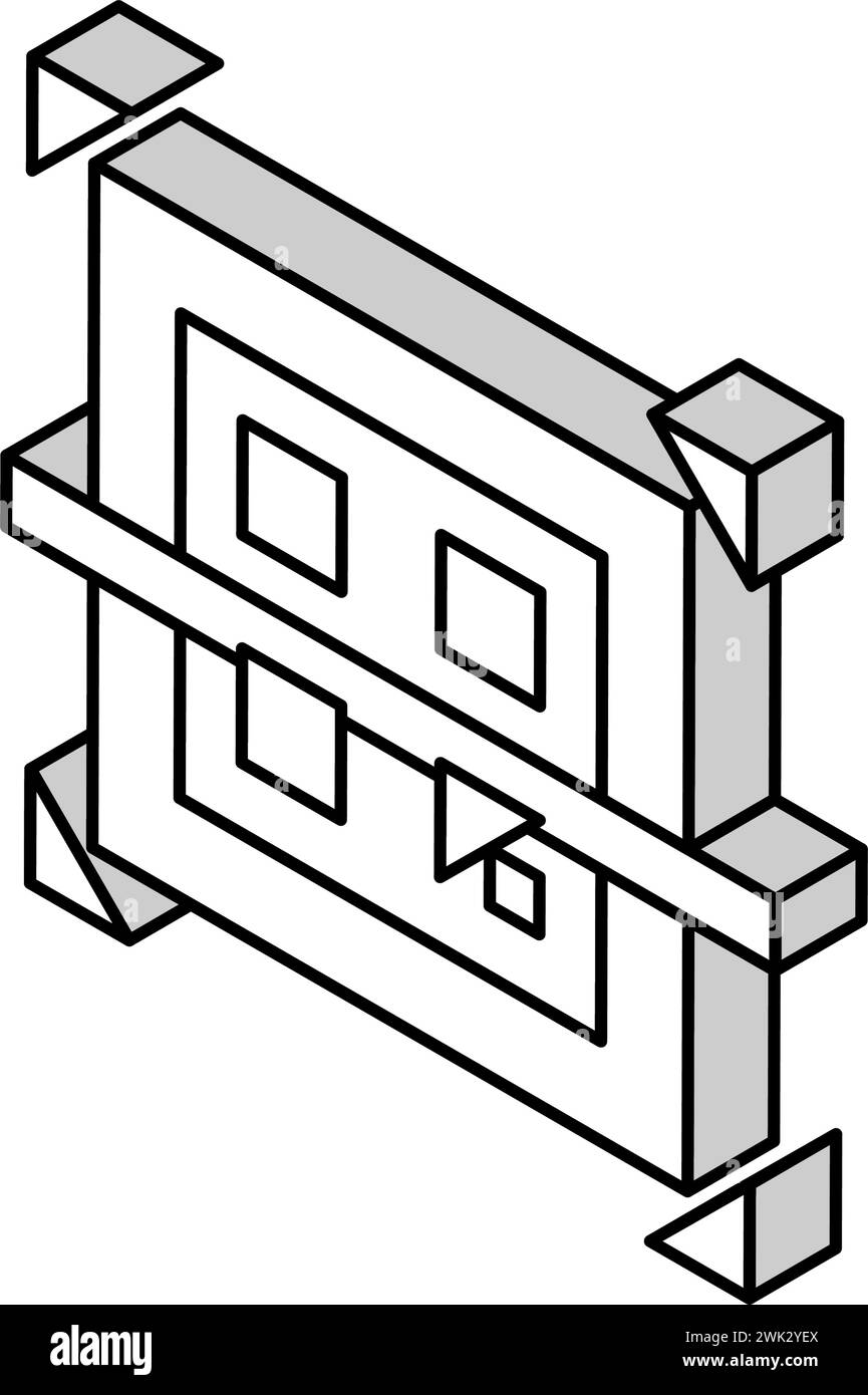 scanning qr code isometric icon vector illustration Stock Vector Image ...