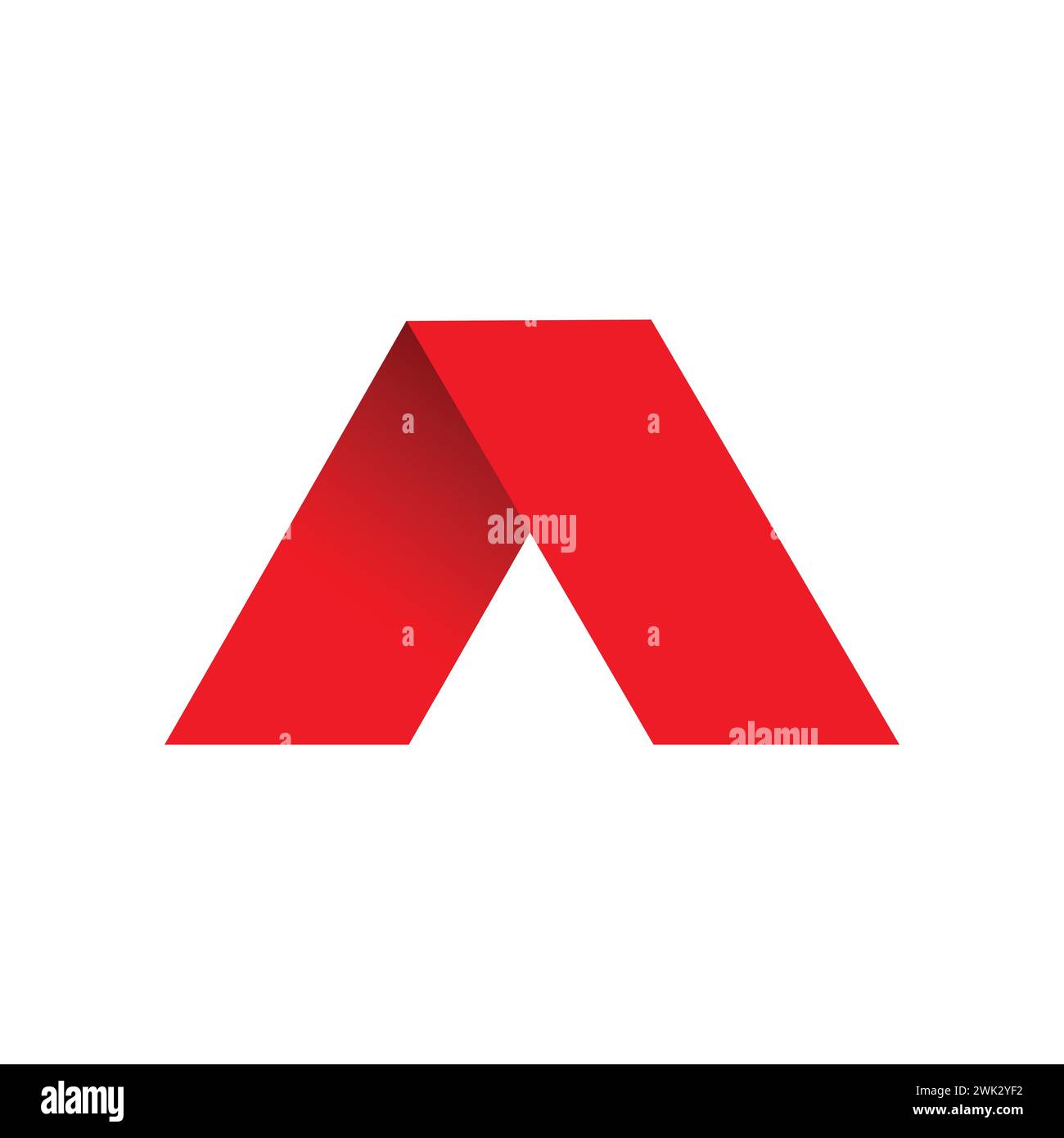Alphabet A Bold Character logo with Red Color A Logo Stock Vector Image ...