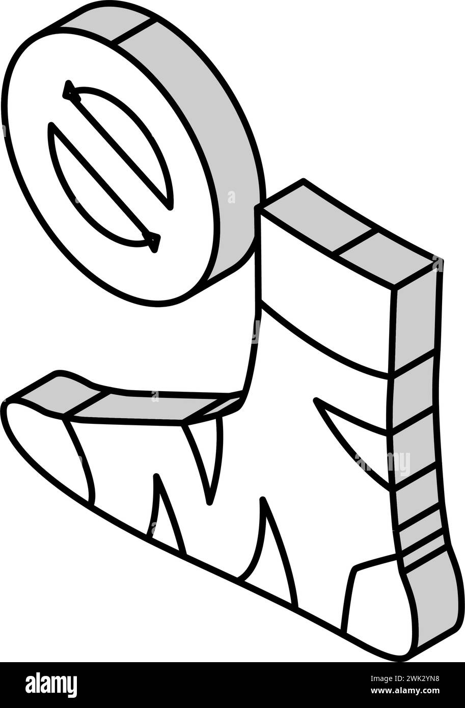 Useless Sock Isometric Icon Vector Illustration Stock Vector Image
