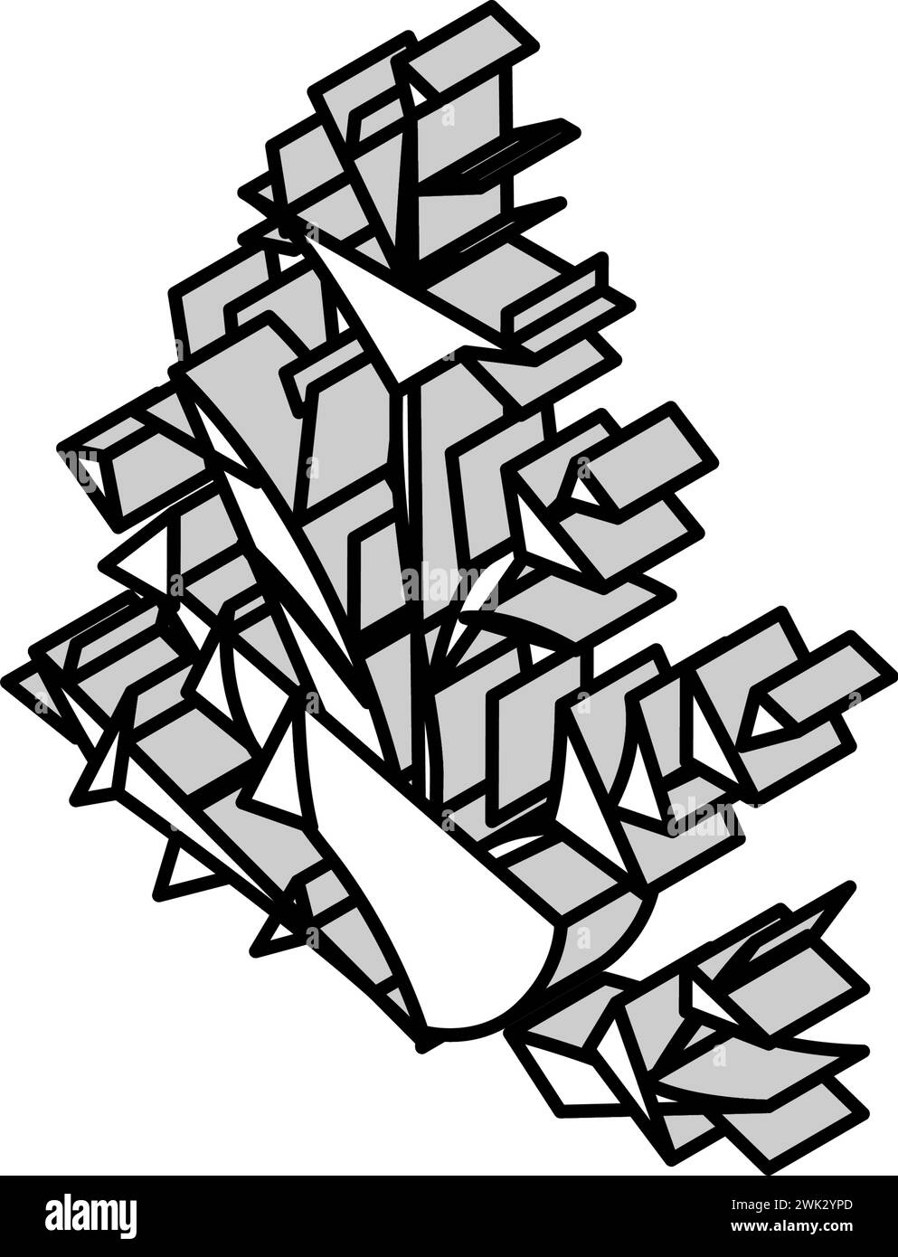 cedar plant aromatherapy isometric icon vector illustration Stock ...