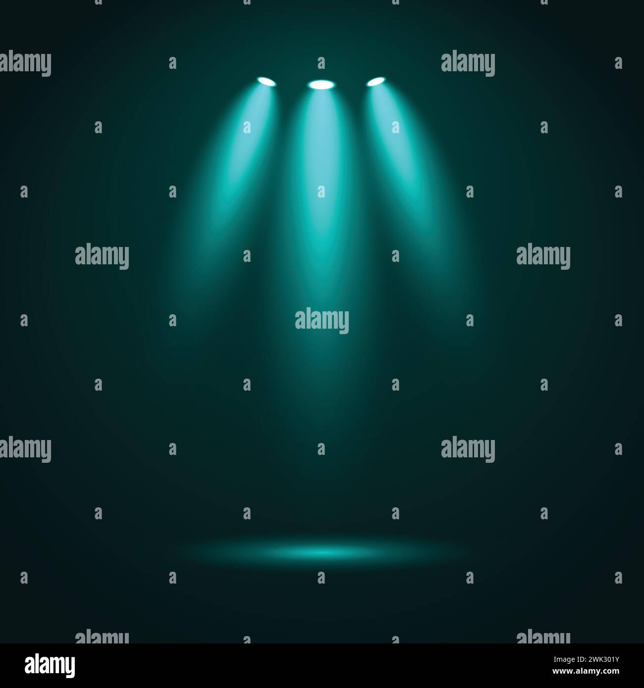 Cyan Spotlight Background With Dark Background. Cyan podium light ...