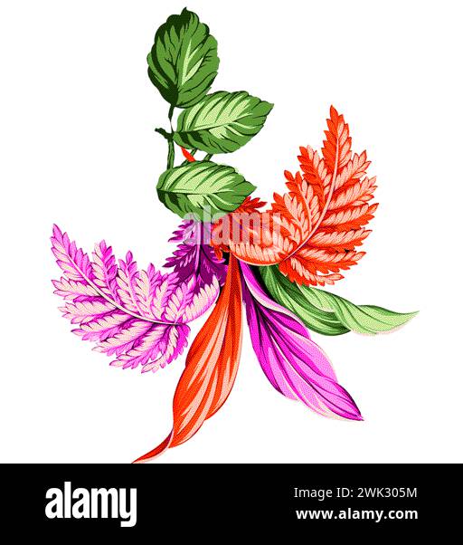 Textile motifs design for fabric printing, in beautiful multi color and ...