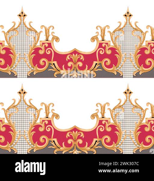 Ornate seamless border in Stock Vector Images - Alamy