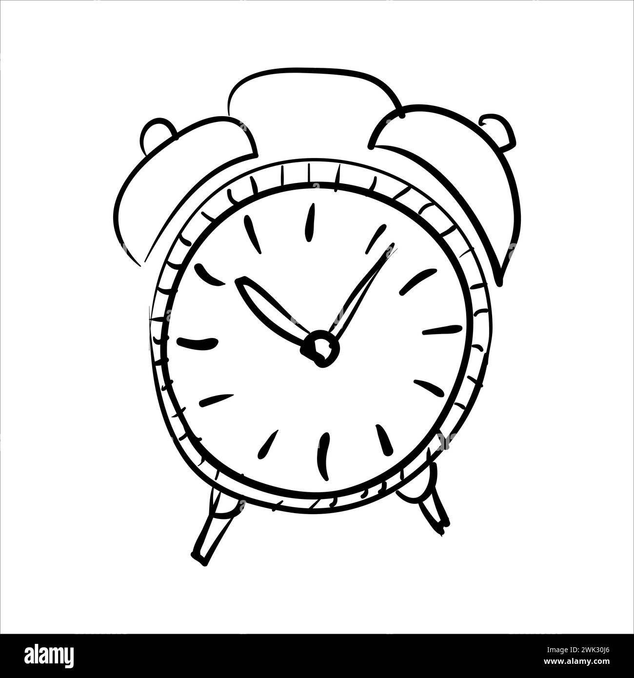 art illustration sketch abstract hand draw vector symbol icon of alarm ...