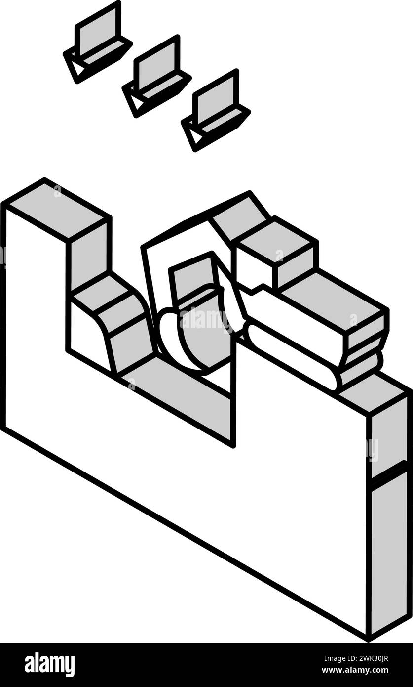 excavation pit for building isometric icon vector illustration Stock ...