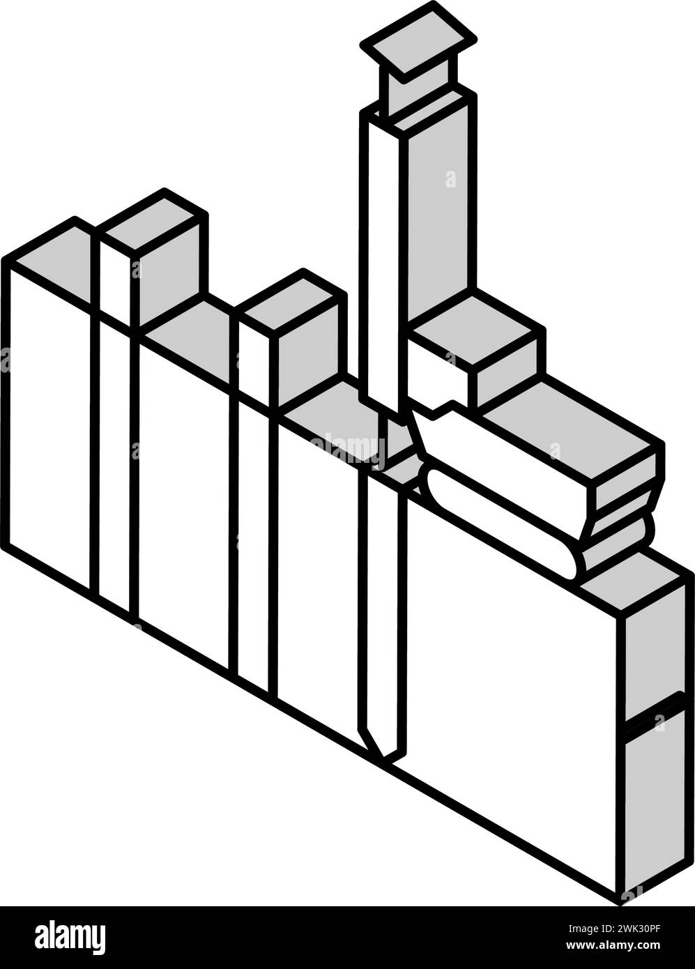 pile driving isometric icon vector illustration Stock Vector Image ...