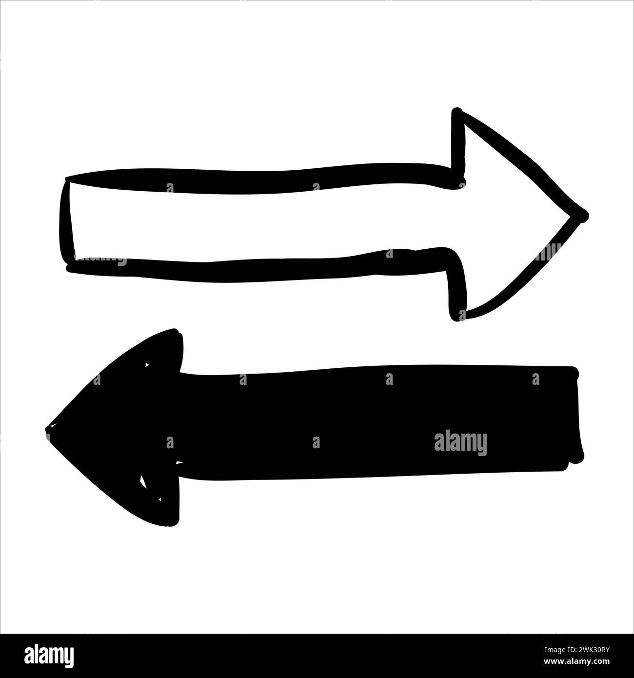 art illustration sketch abstract hand draw vector symbol icon of arrow ...