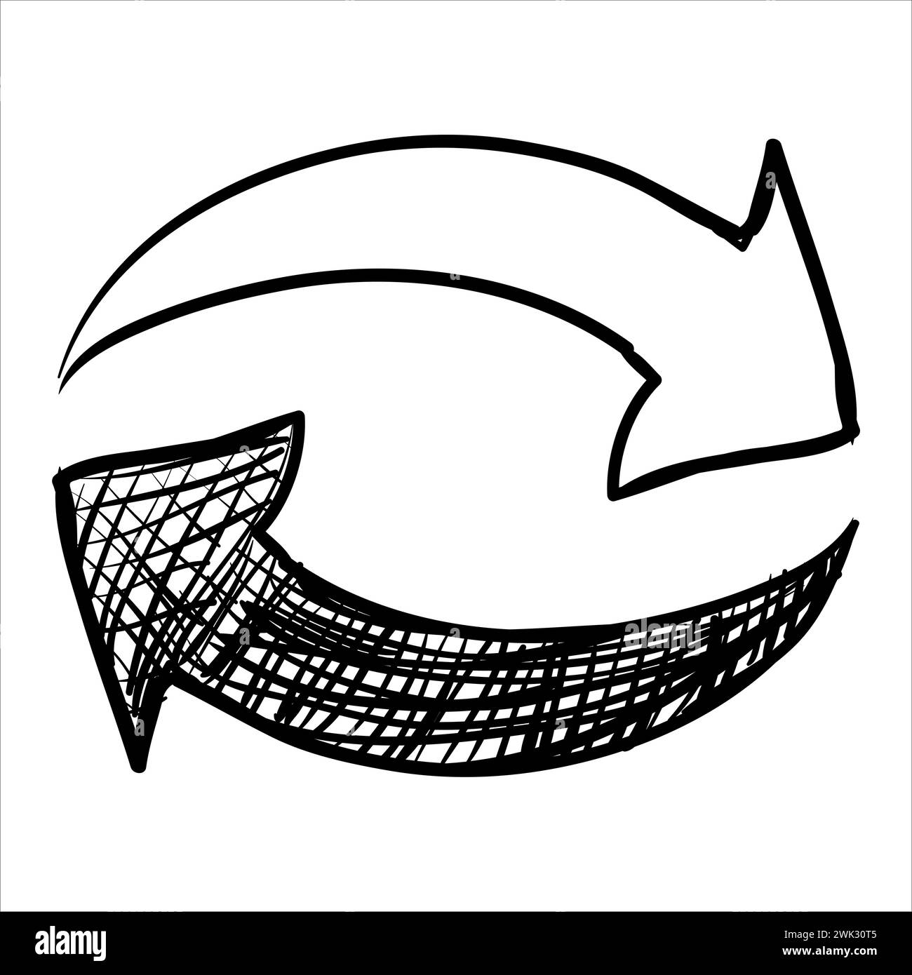 art illustration sketch abstract hand draw vector symbol icon of arrow ...