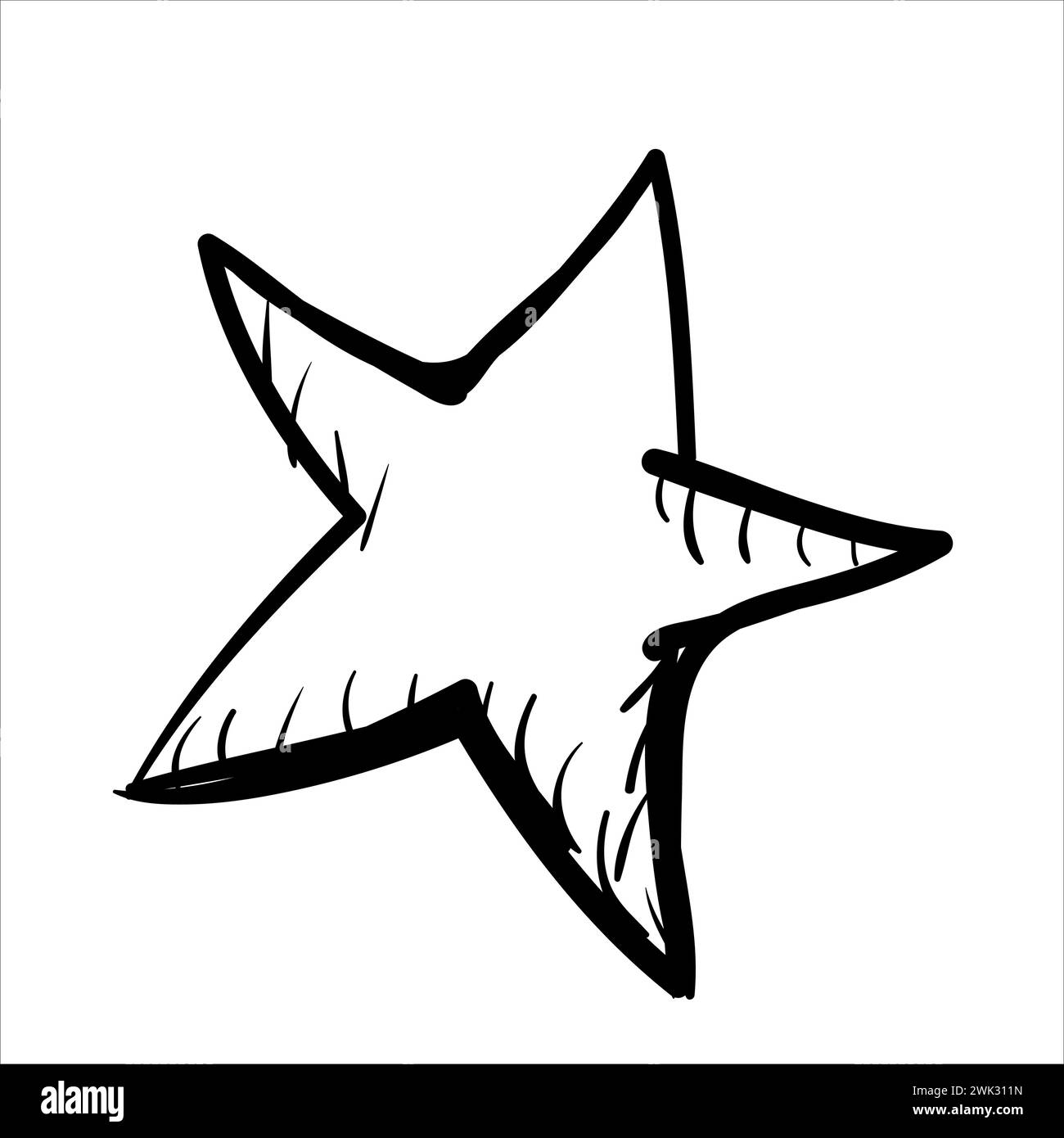 art illustration abstract hand draw vector symbol icon of star sign ...