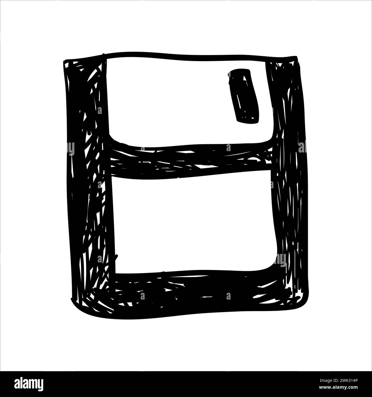 art illustration abstract hand draw vector symbol icon of close book ...