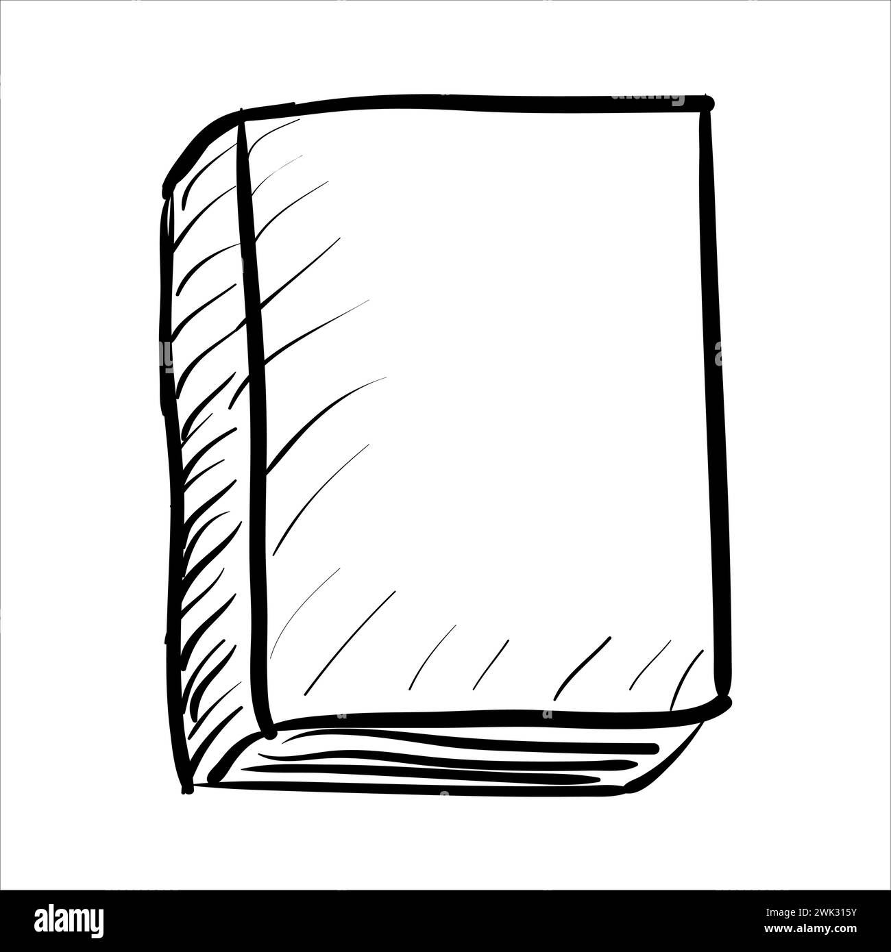 art illustration abstract hand draw vector symbol icon of close book ...