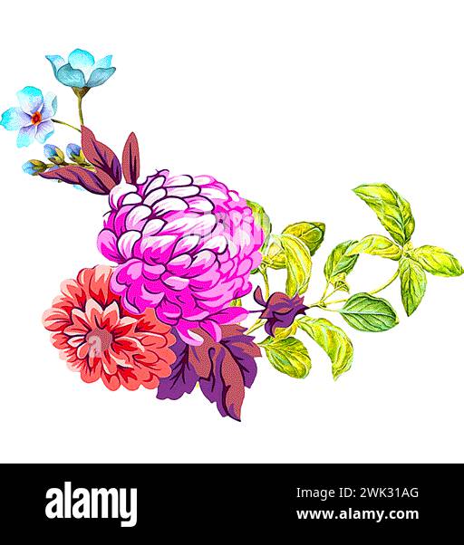 Textile motifs design for fabric printing, in beautiful multi color and ...