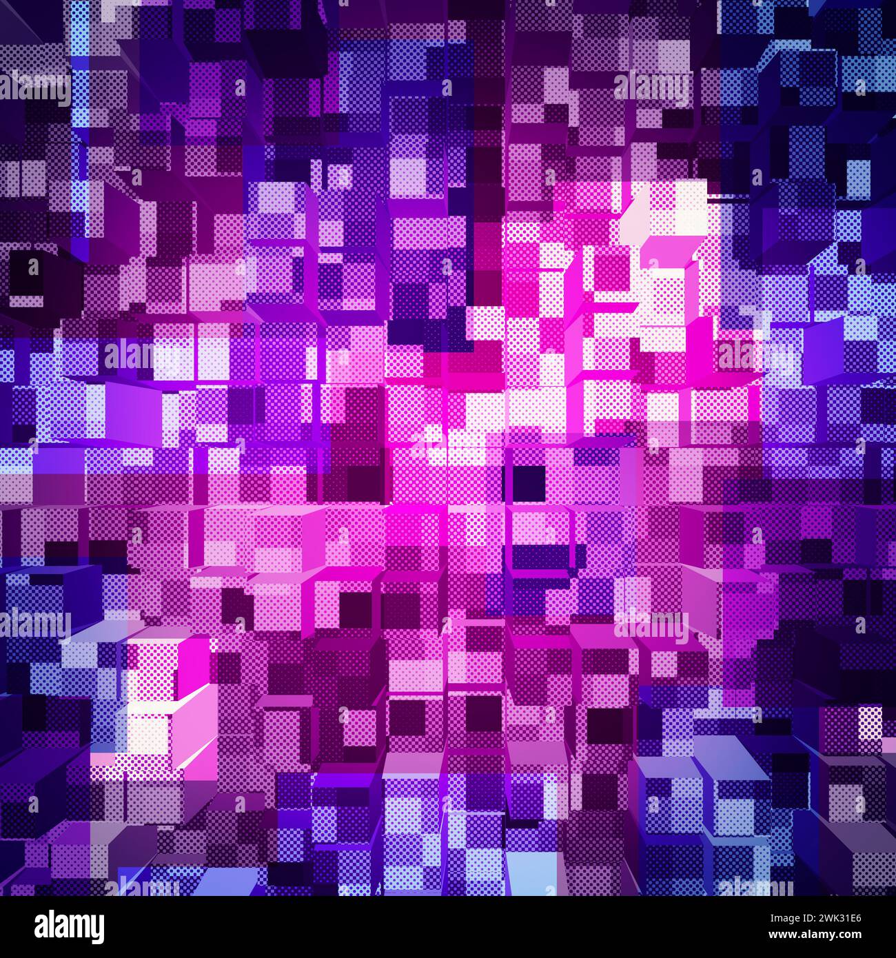 Purple orange pixelated squares texture hi-res stock photography and ...
