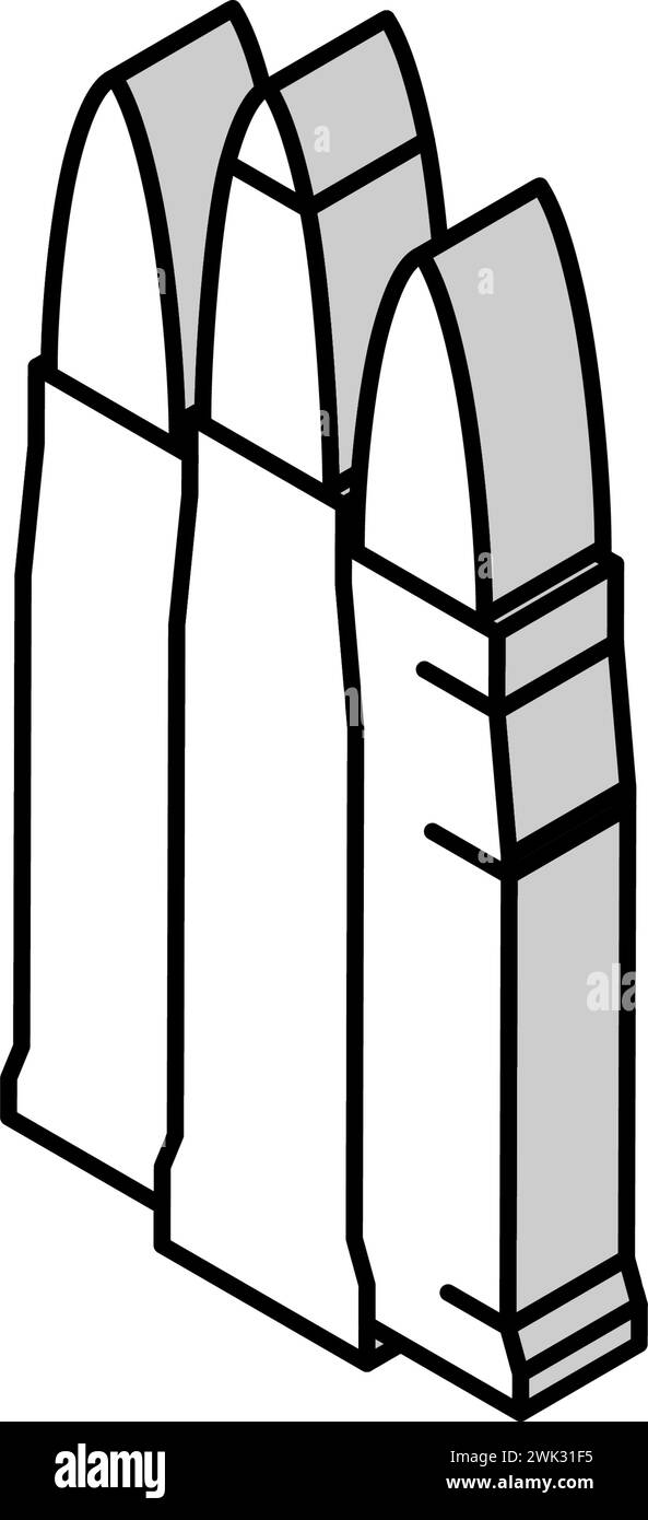 armor piercing bullets isometric icon vector illustration Stock Vector ...