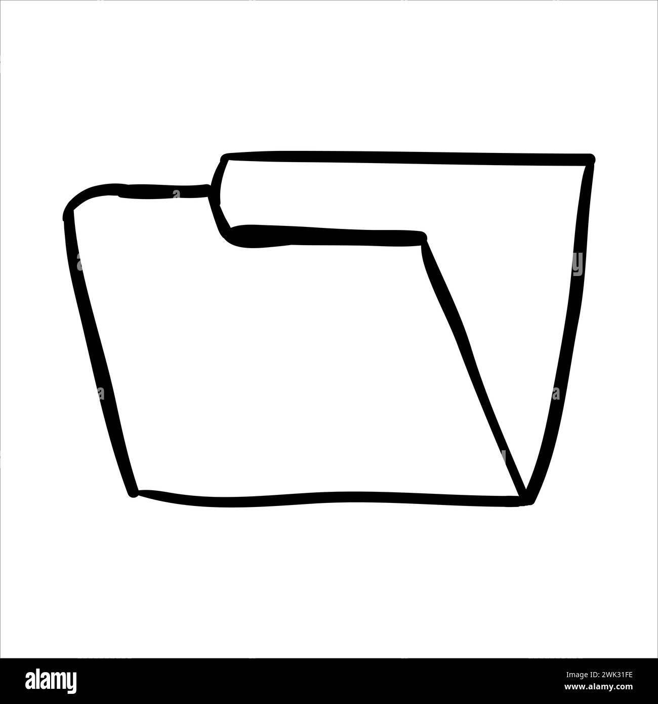 Art Illustration Abstract Hand Draw Vector Symbol Icon Of File Folder