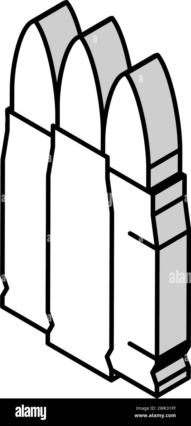 boat tail bullet isometric icon vector illustration Stock Vector Image ...