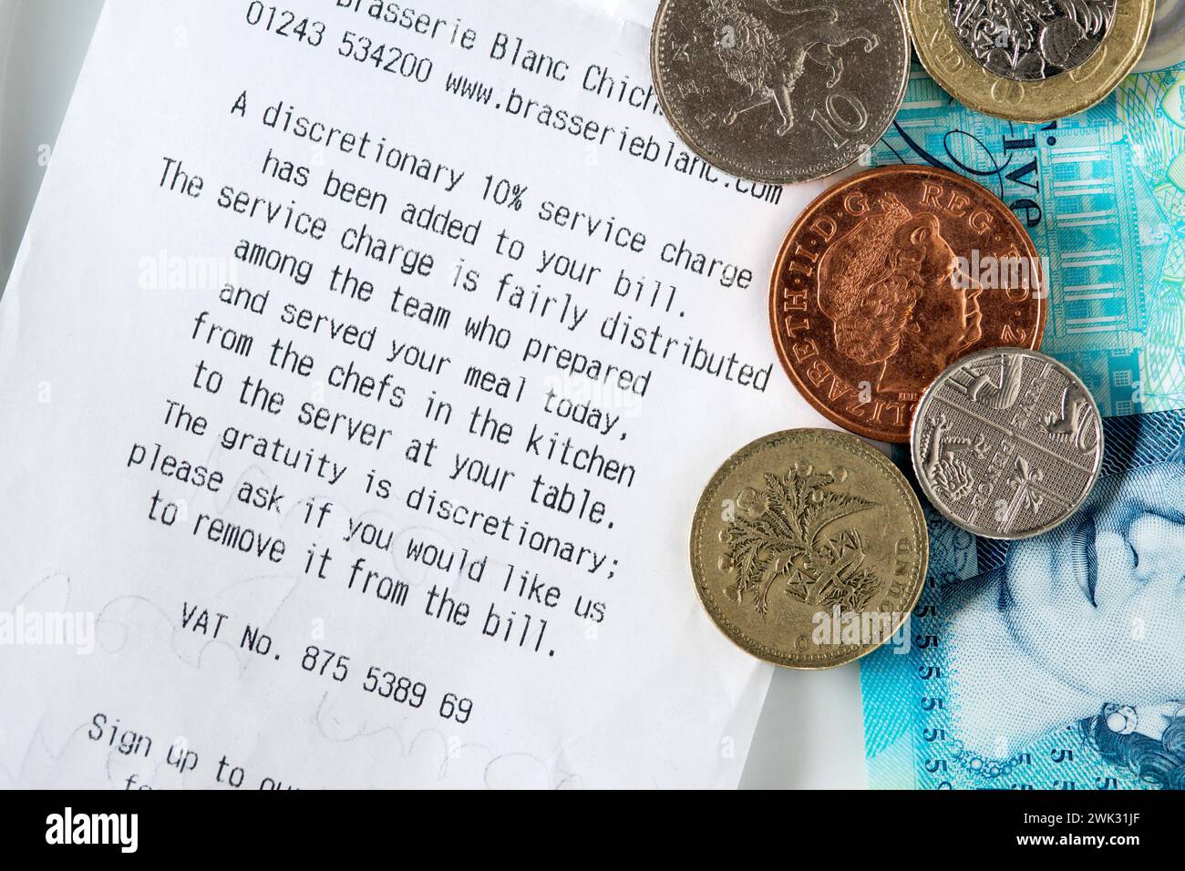 Restaurant bill and tip hi-res stock photography and images - Alamy