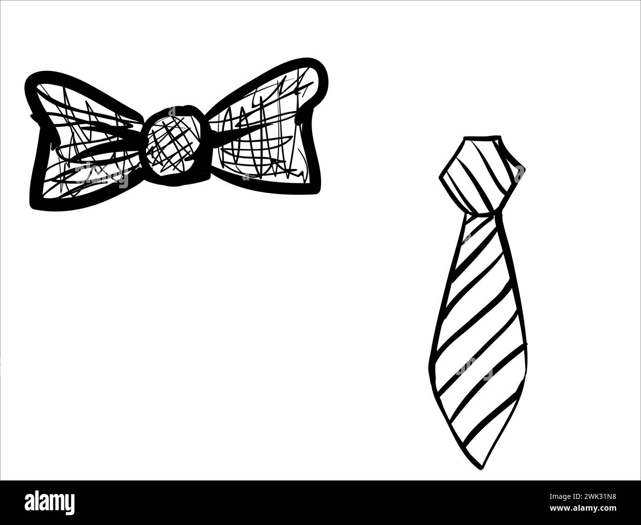 art illustration abstract hand draw vector symbol icon of set tie ...