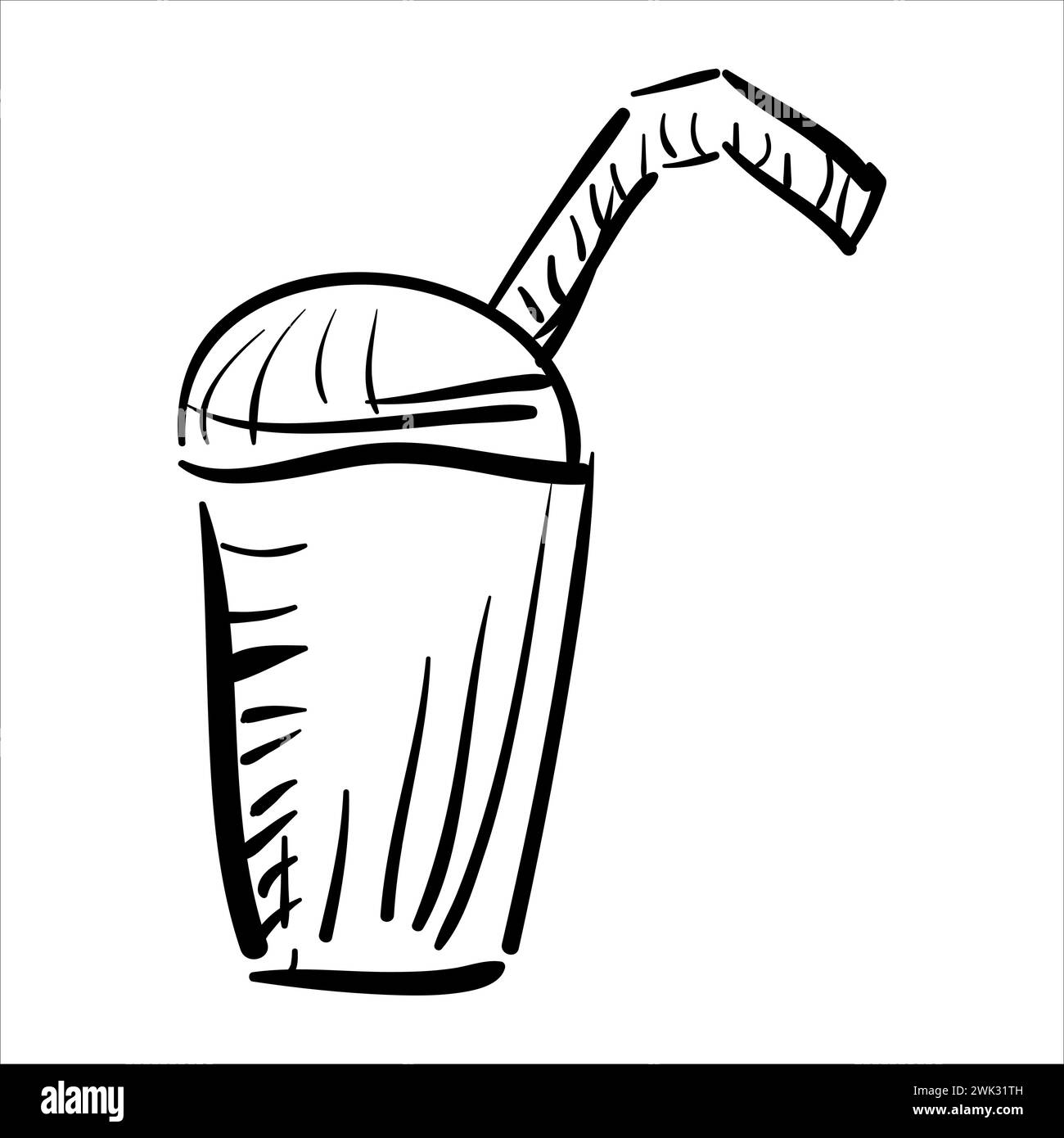 art illustration hand draw vector symbol icon of glass of drink Stock ...