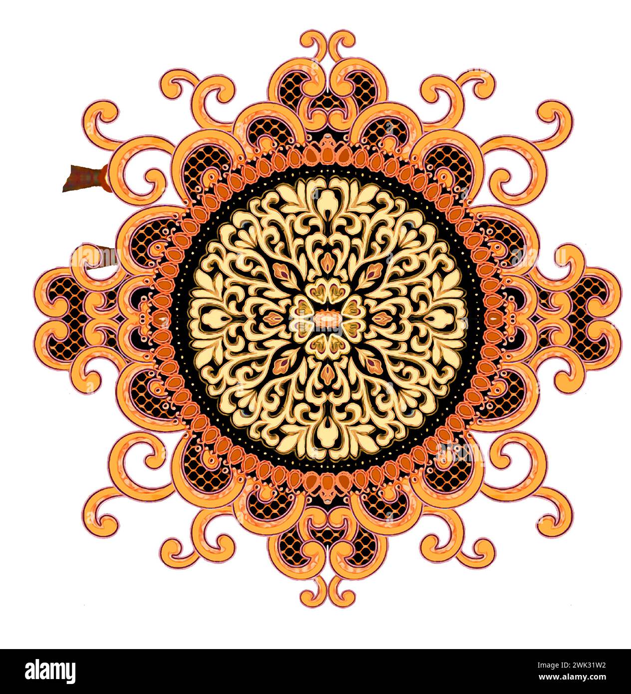 textile digital circle motif design in beautiful color and beautiful ...